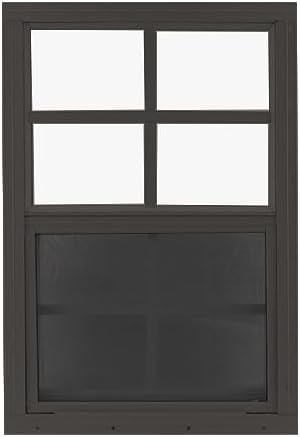 18" x 23" Black Aluminum Shed Windows Tempered/Safety Glass Flush Mount ...