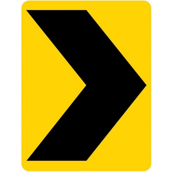 18 x 24 Chevron Sign - Highly Visible 3M High-Intensity Prismatic ...