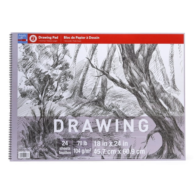 18” x 24” Drawing Paper Pad by Artist's Loft - Medium Weight and Acid ...