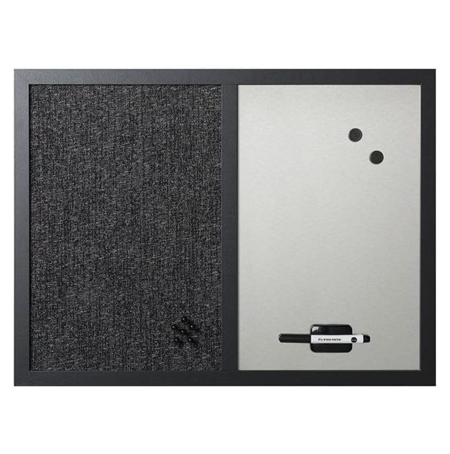 18" x 24", Dry Erase Whiteboard & Bulletin Board Combo, Stylish ...