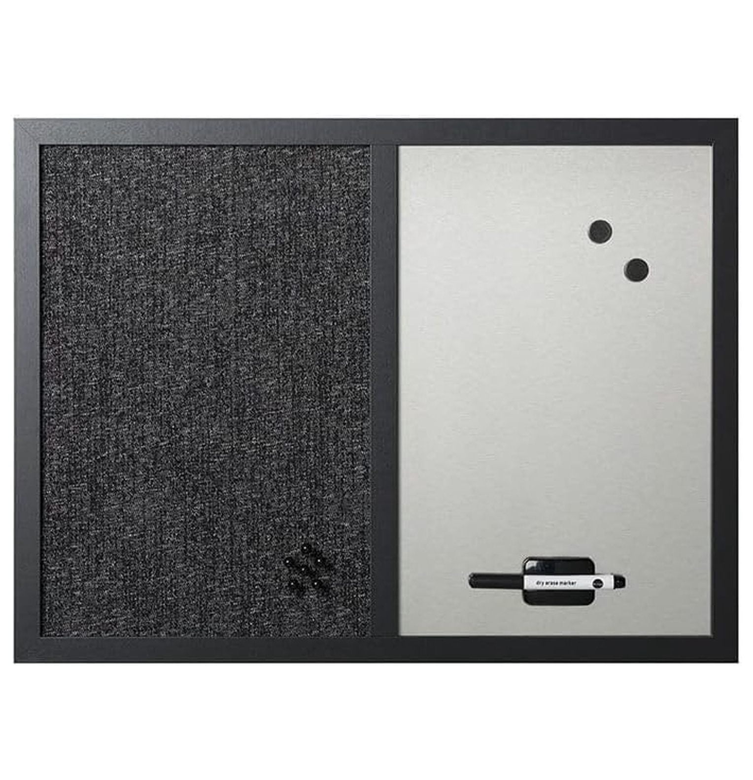 18" x 24", Dry Erase Whiteboard & Bulletin Board Combo, Stylish ...