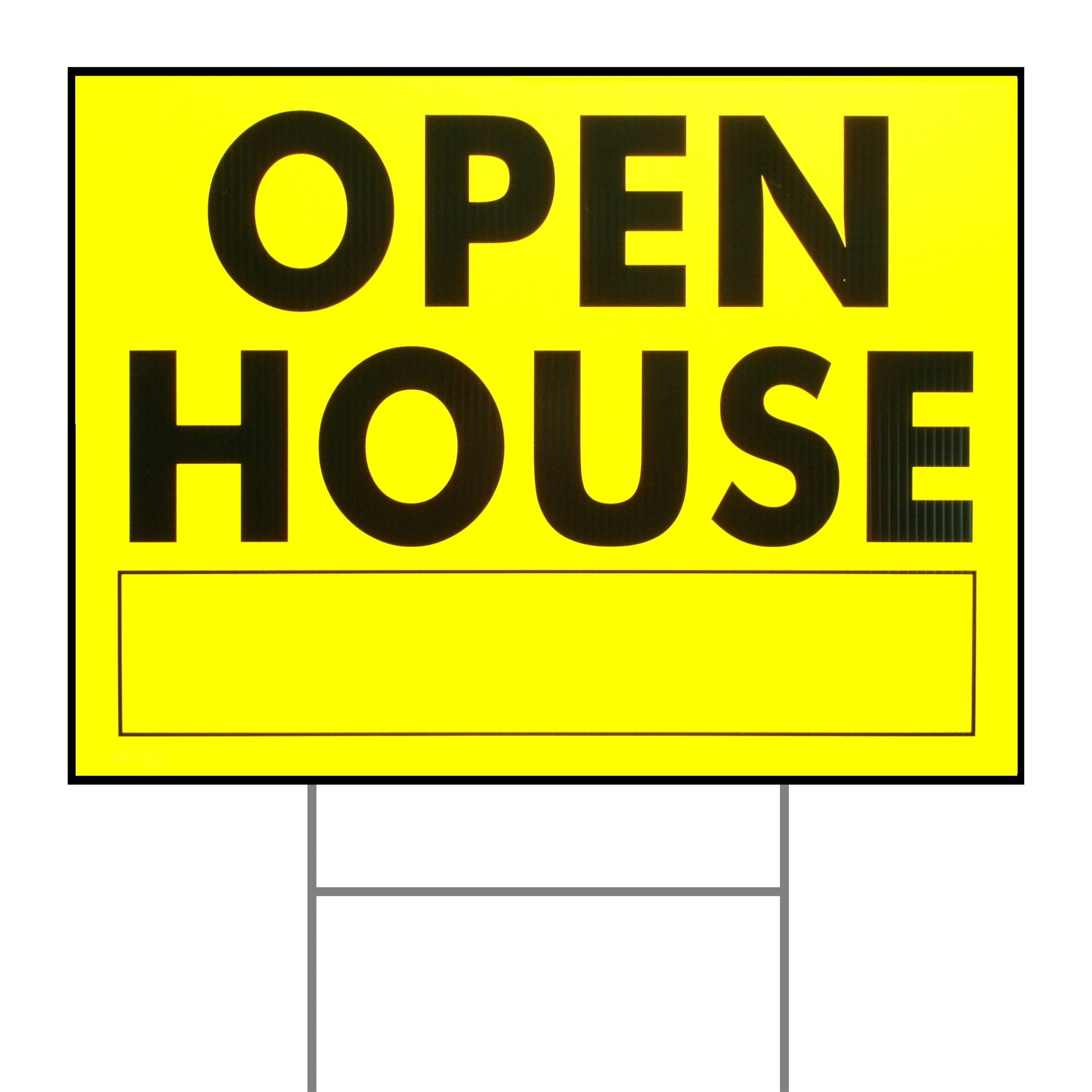 18" x 24" Plastic "Open House" Signs with H Stakes - Walmart.com