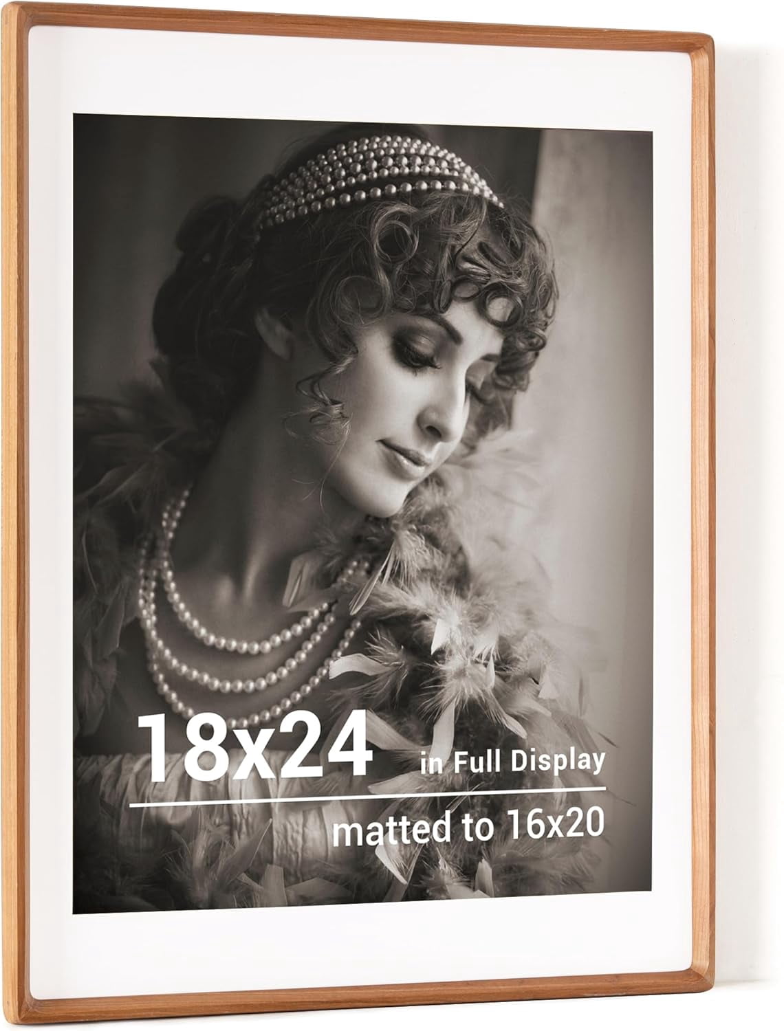 18 x 24 Poster Frame, USA-Sourced Cherry Wood Picture Frame with HD ...