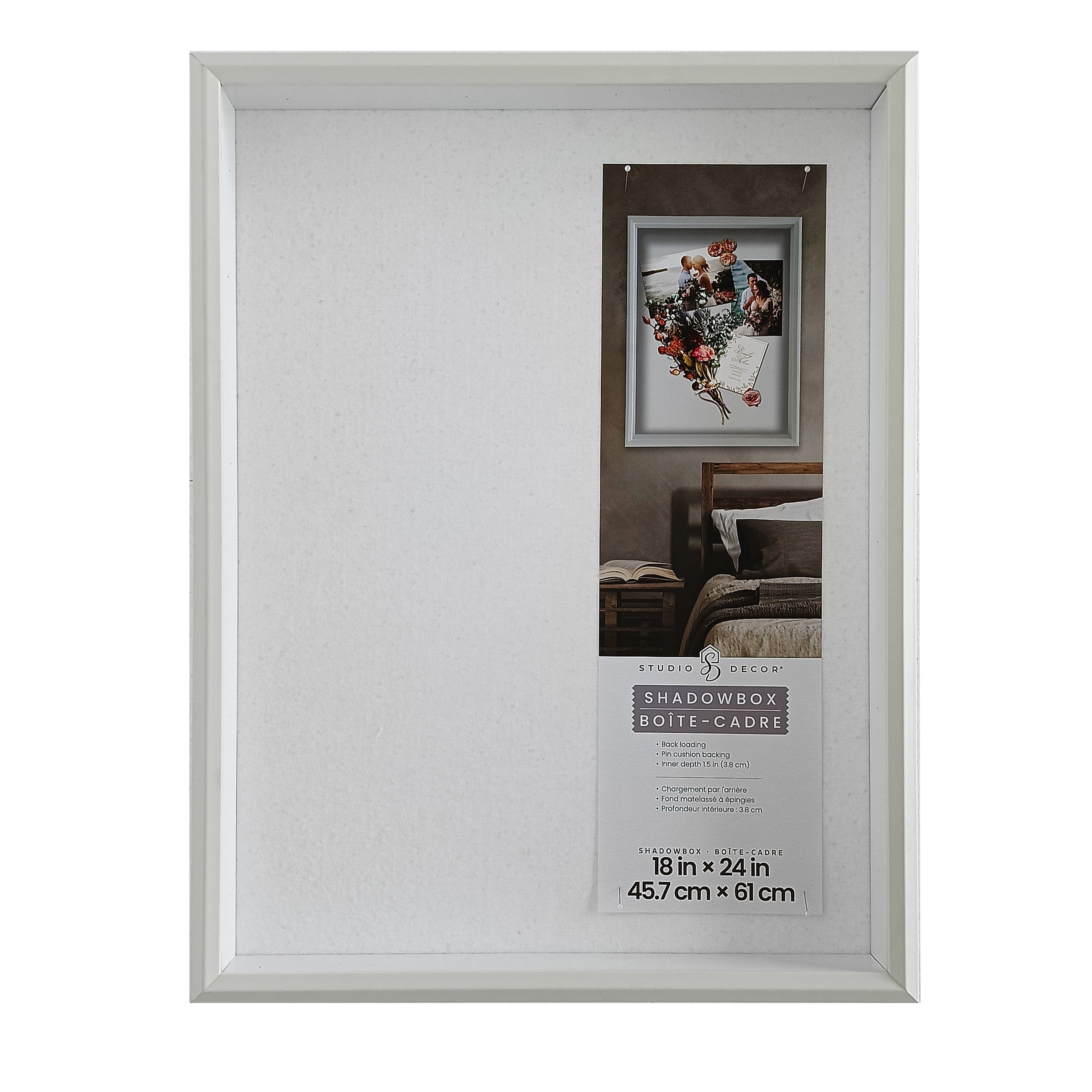 18" x 24" White Beveled Shadow Box Picture Frame by Studio Décor ...