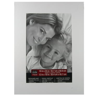 Logan Pre-Cut Mat Double 16X20 White/Black - Walmart.com