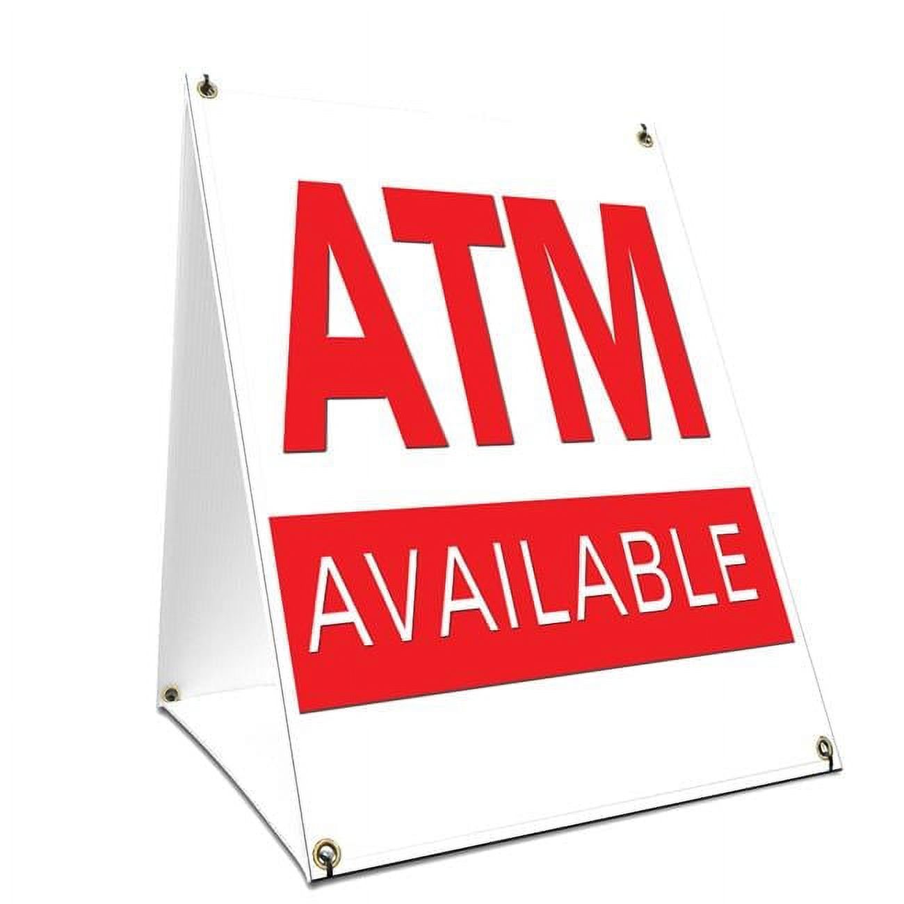 18 x 24 in. A-Frame Sidewalk ATM Sign with Graphics On Each Side ...