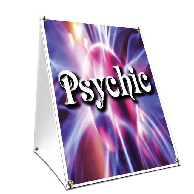 18 x 24 in. A-Frame Sidewalk Psychic Sign with Graphics On Each Side ...