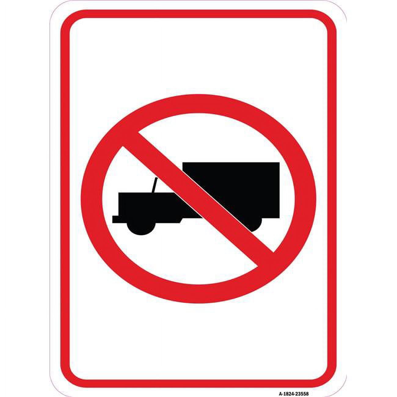 18 x 24 in. Aluminum Sign - No Truck Symbol - Walmart.com