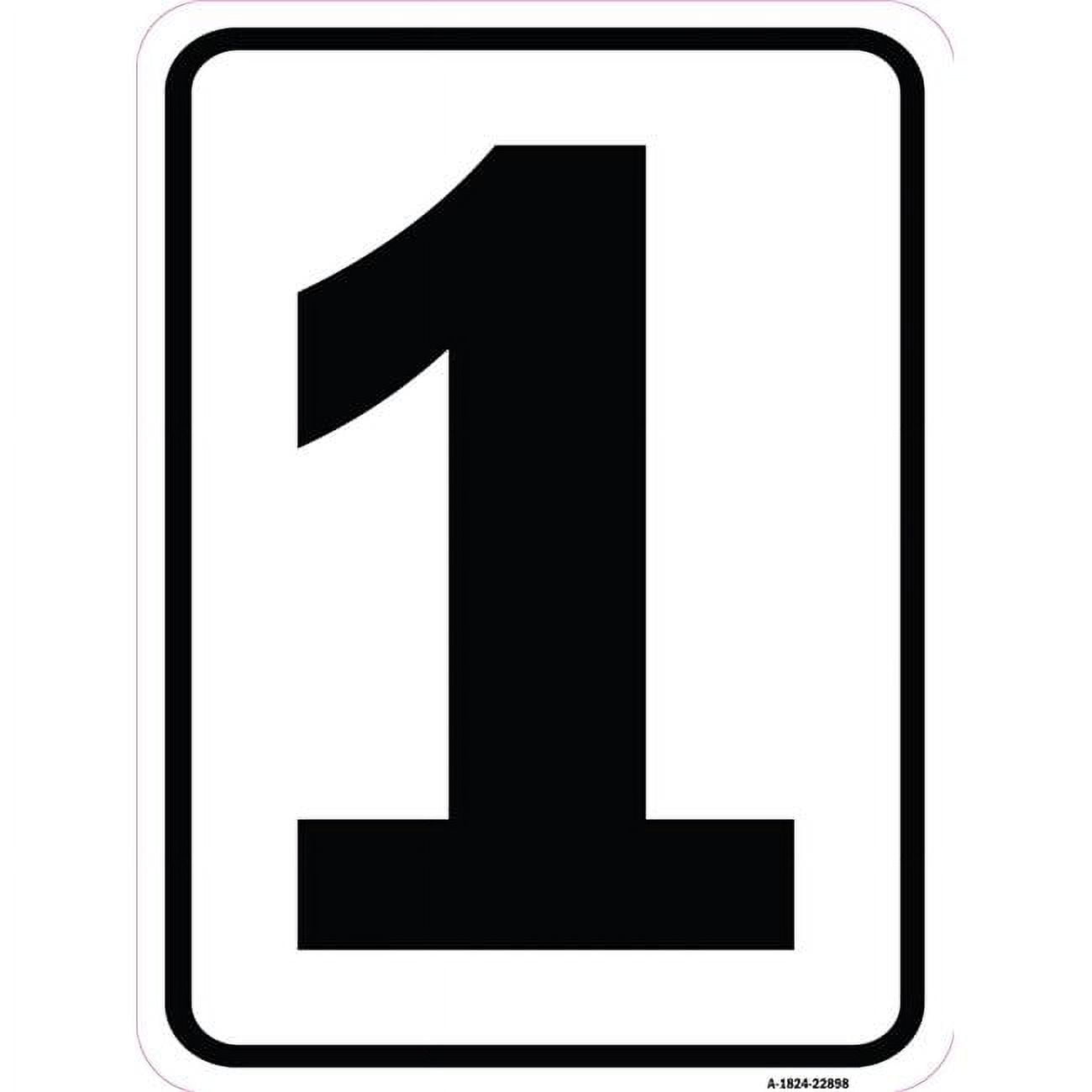 18 x 24 in. Aluminum Sign - Sign with Number 1 - Walmart.com