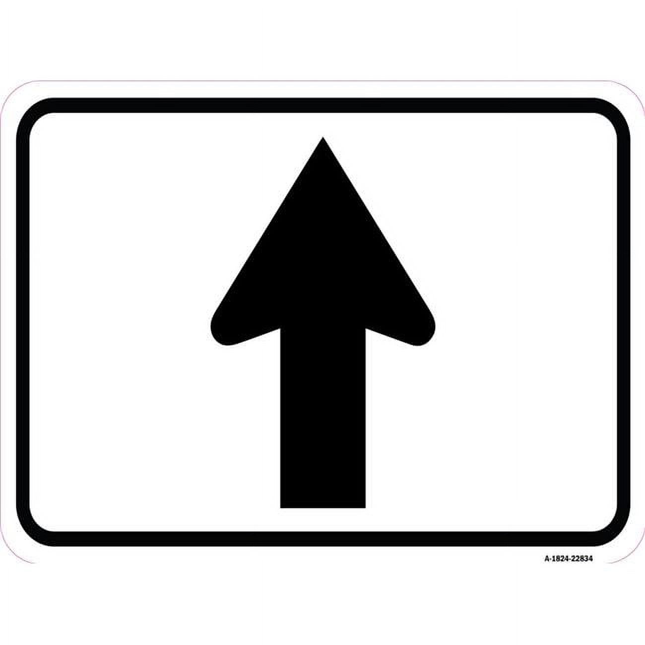 18 x 24 in. Aluminum Sign - Straight Thru Symbol Sign - Walmart.com