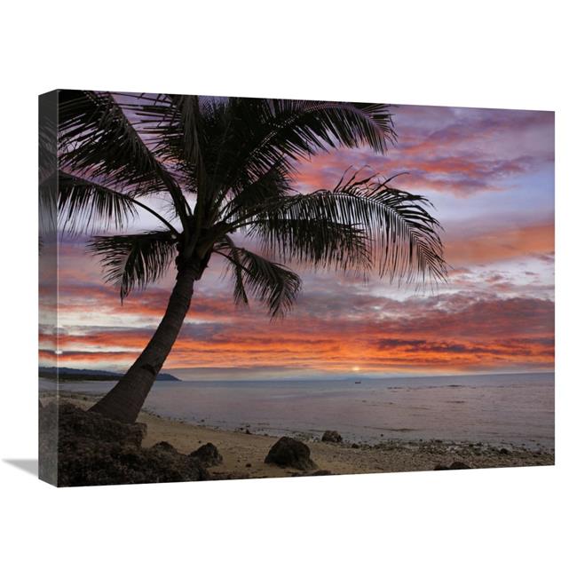 18 x 24 in. Coconut Palm at Sunset Near Dimiao, Bohol Island ...