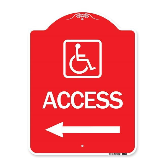 18 x 24 in. Designer Series Sign - Access with Updated Isa Symbol ...