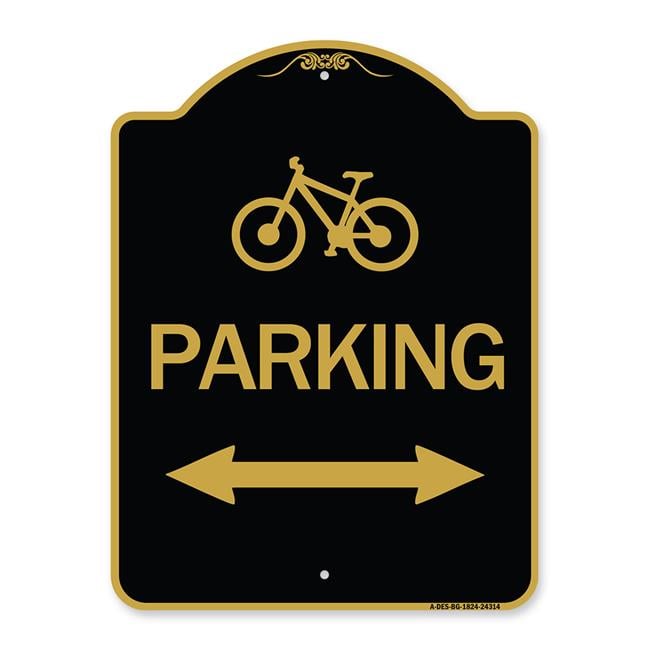 18 x 24 in. Designer Series Sign - Bicycle Symbol Parking with ...