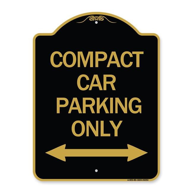 18 x 24 in. Designer Series Sign - Compact Car Parking Only with ...