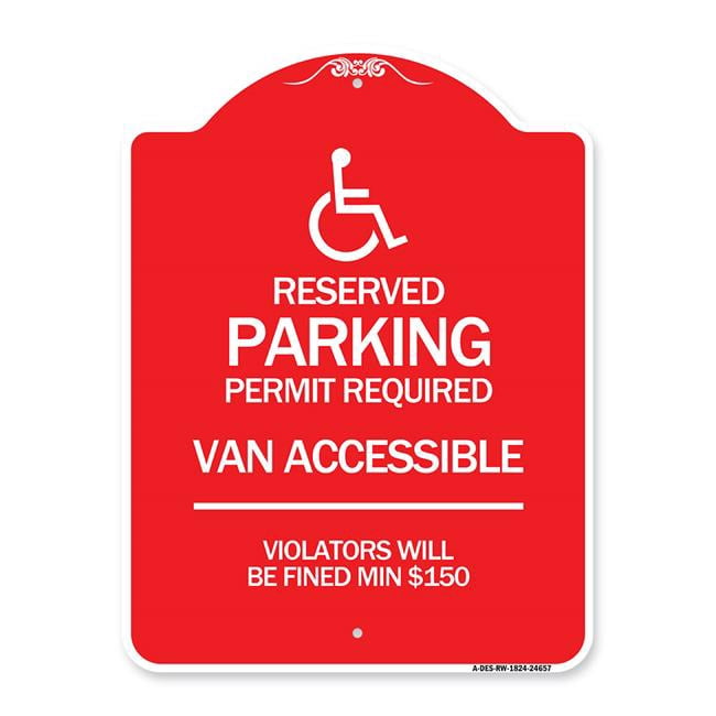 18 x 24 in. Designer Series Sign - Connecticut Reserved Parking Permit ...