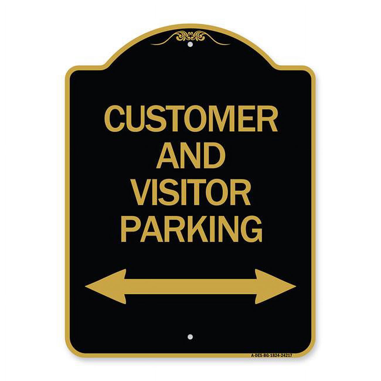 18 x 24 in. Designer Series Sign - Customer & Visitor Parking with ...