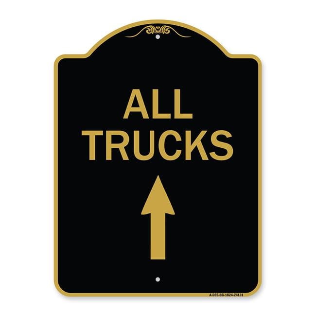 18 x 24 in. Designer Series Sign - Driveway Sign All Trucks Move Ahead ...