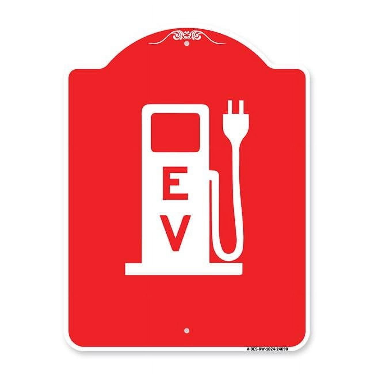 18 x 24 in. Designer Series Sign - EV Electric Vehicle Charging Station ...