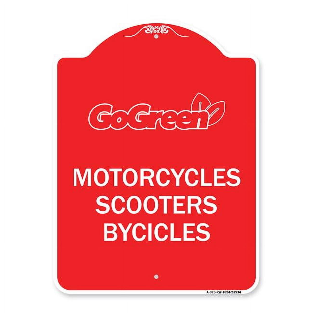 18 x 24 in. Designer Series Sign - Go Green Sign Go Green - Motorcycles ...