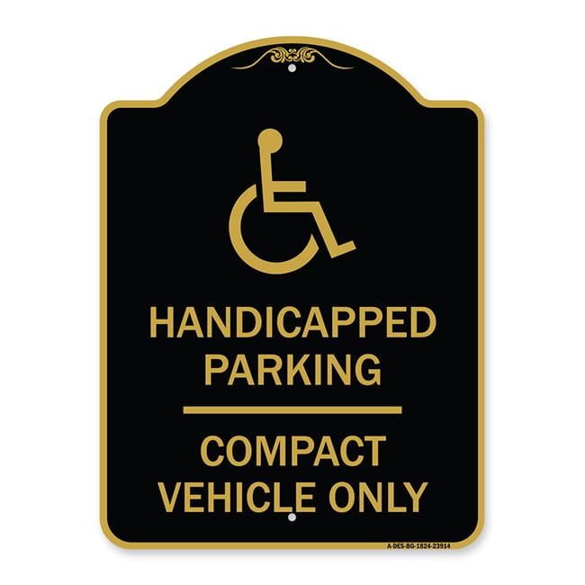 18 x 24 in. Designer Series Sign - Handicapped Parking - Compact ...
