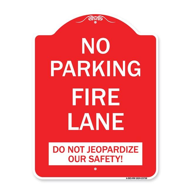 18 x 24 in. Designer Series Sign - No Parking Fire Lane - Do Not ...
