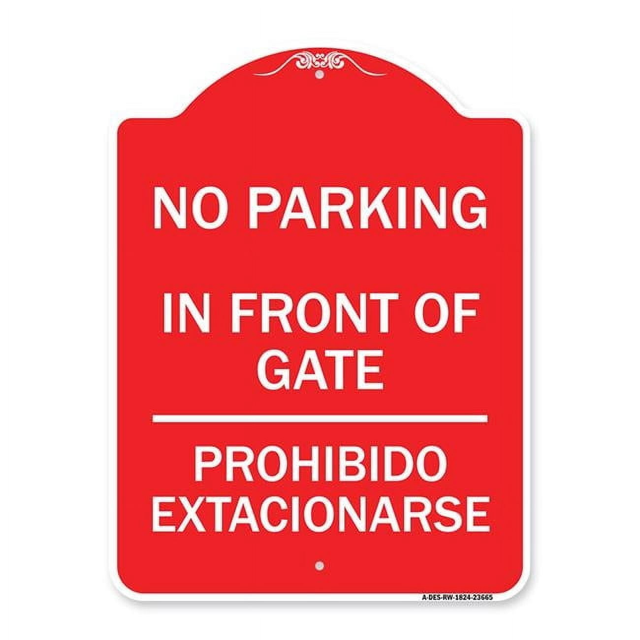 18 x 24 in. Designer Series Sign - No Parking Sign No Parking in Front ...