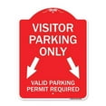 18 x 24 in. Designer Series Sign - Parking Area Sign Visitors Parking ...