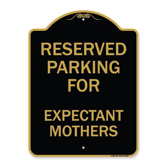 18 x 24 in. Designer Series Sign - Parking Reserved for Expectant ...