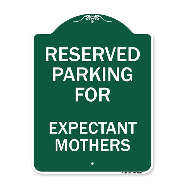 18 x 24 in. Designer Series Sign - Parking Reserved for Expectant ...