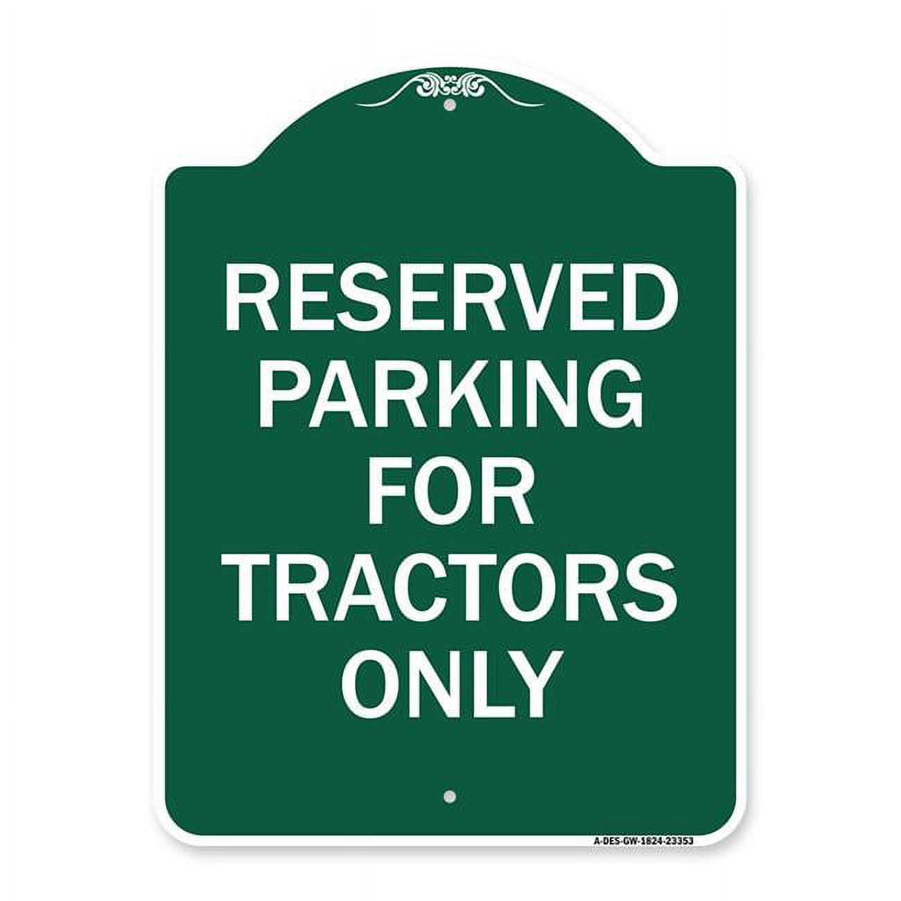 18 x 24 in. Designer Series Sign - Parking Space Reserved Sign Parking ...