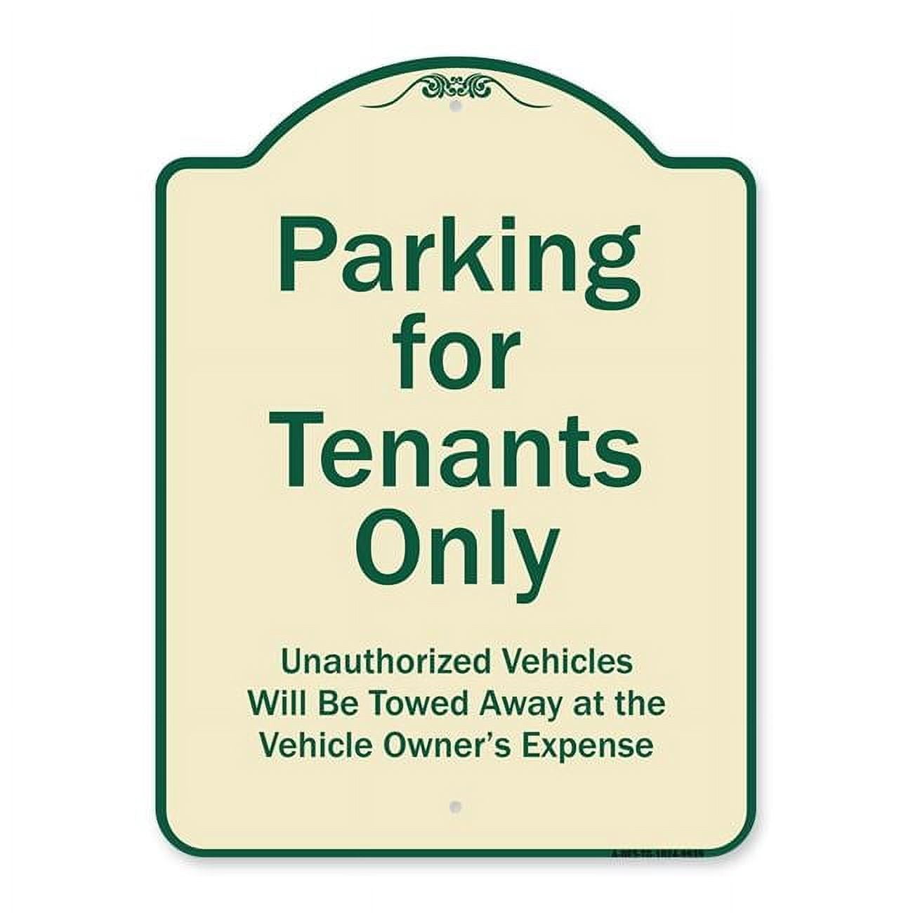 18 x 24 in. Designer Series Sign - Parking for Tenants Only ...