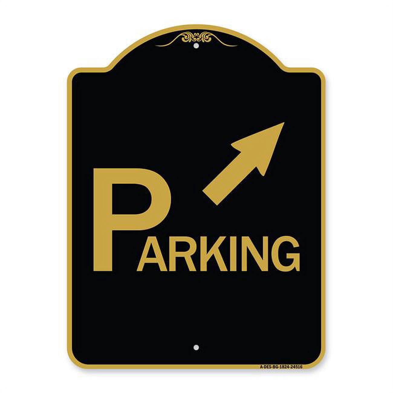 18 x 24 in. Designer Series Sign - Parking with Arrow Pointing to Top ...