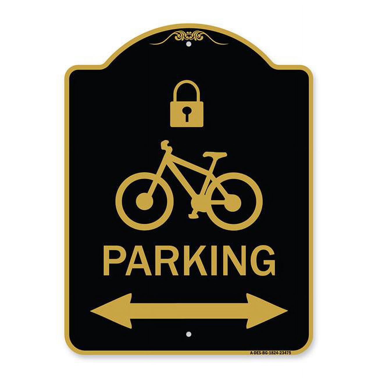 18 x 24 in. Designer Series Sign - Parking with Lock Cycle ...