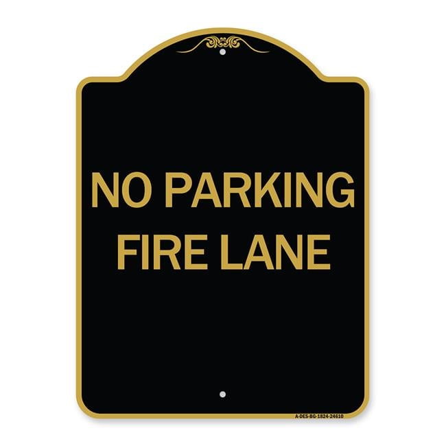 18 x 24 in. Designer Series Sign - Pavement Stencil No Parking Fire ...
