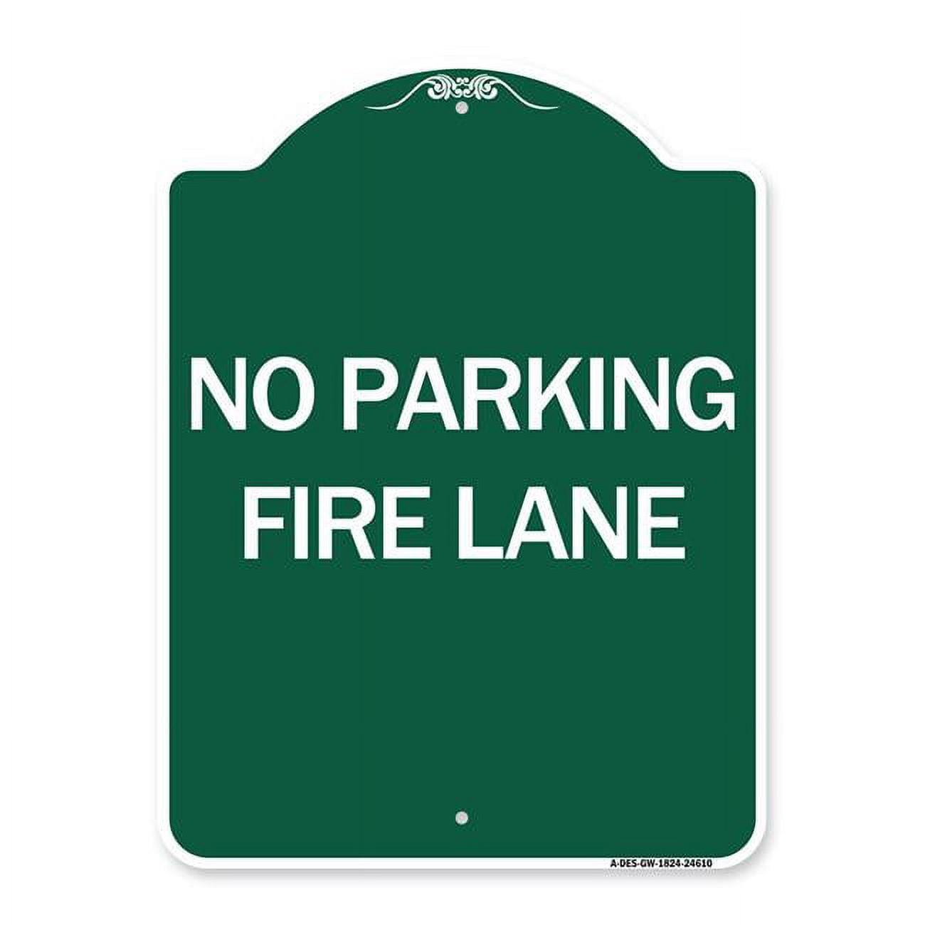 18 x 24 in. Designer Series Sign - Pavement Stencil No Parking Fire ...