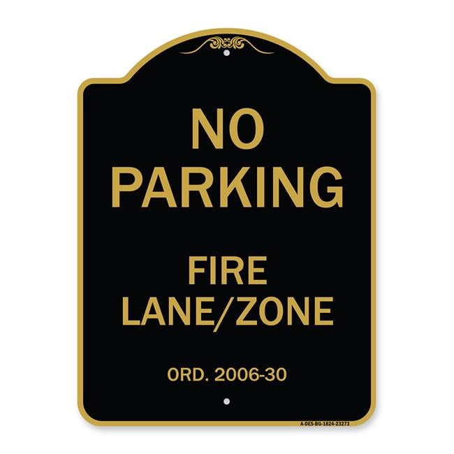 18 x 24 in. Designer Series Sign - Princeton New Jersey No Parking Fire ...
