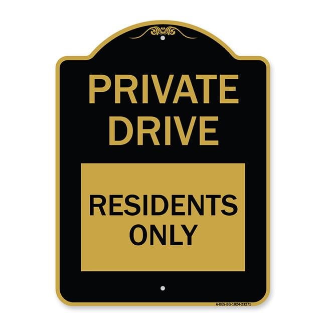 18 x 24 in. Designer Series Sign - Private Drive Sign Private Drive ...