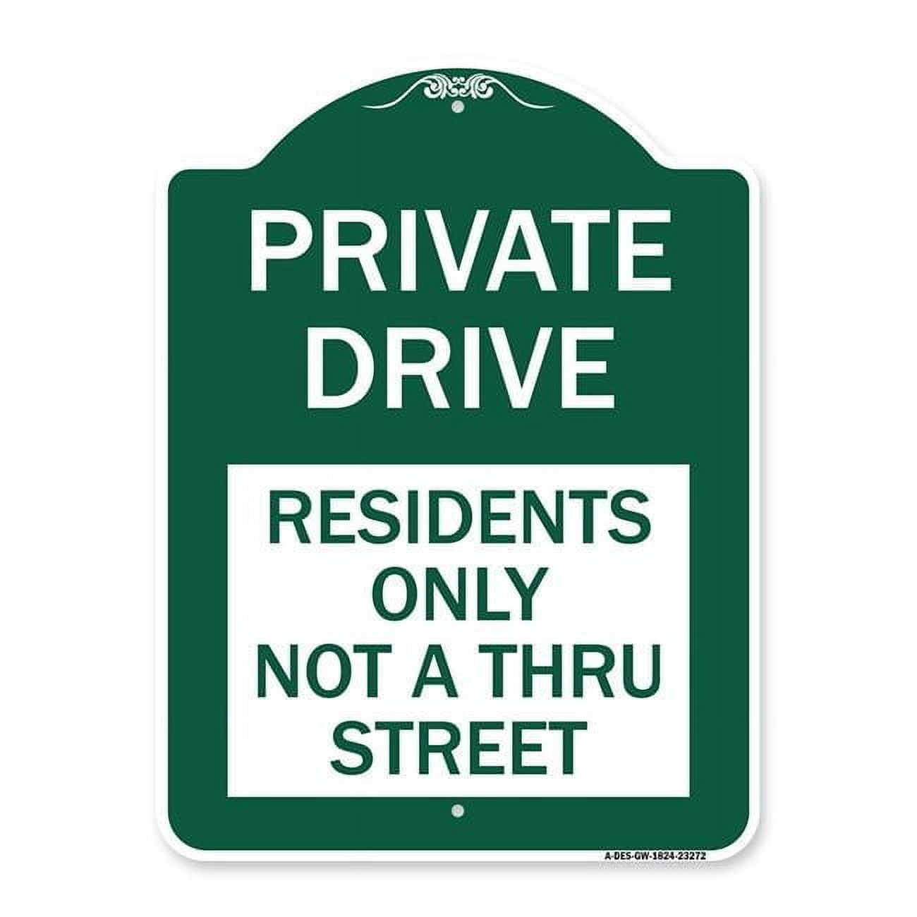 18 x 24 in. Designer Series Sign - Private Drive Sign Private Drive ...