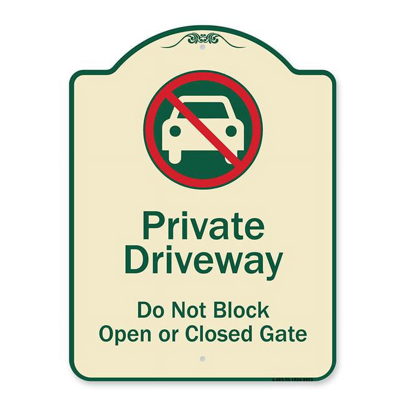 18 x 24 in. Designer Series Sign - Private Driveway Do Not Block Open ...