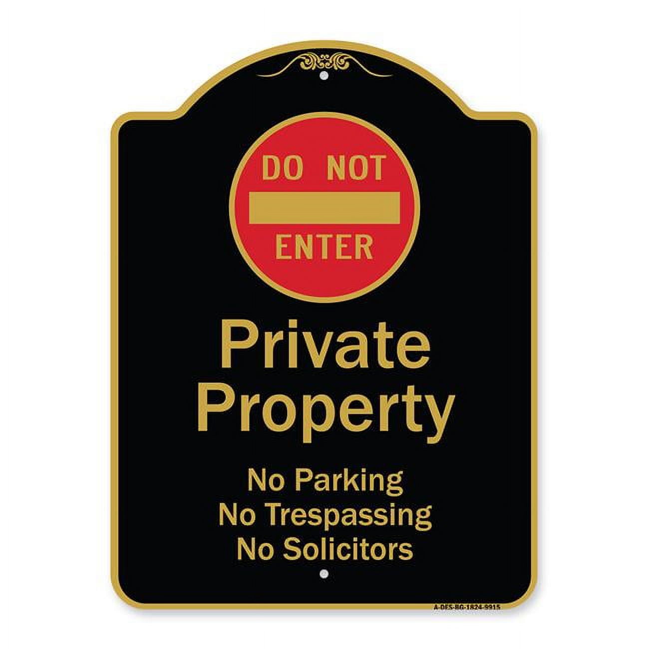 18 x 24 in. Designer Series Sign - Private Property No Parking ...