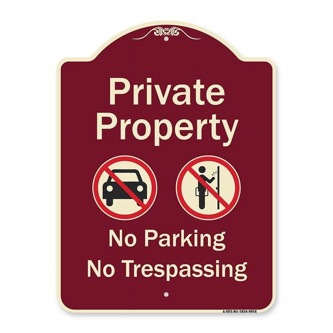 18 x 24 in. Designer Series Sign - Private Property No Parking or ...