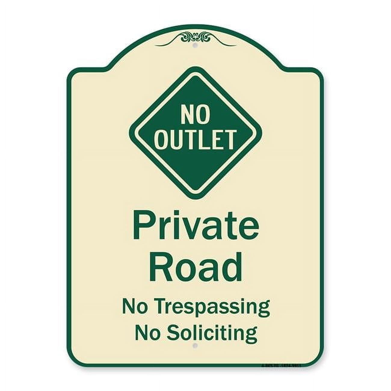 18 x 24 in. Designer Series Sign - Private Road No Trespassing or ...