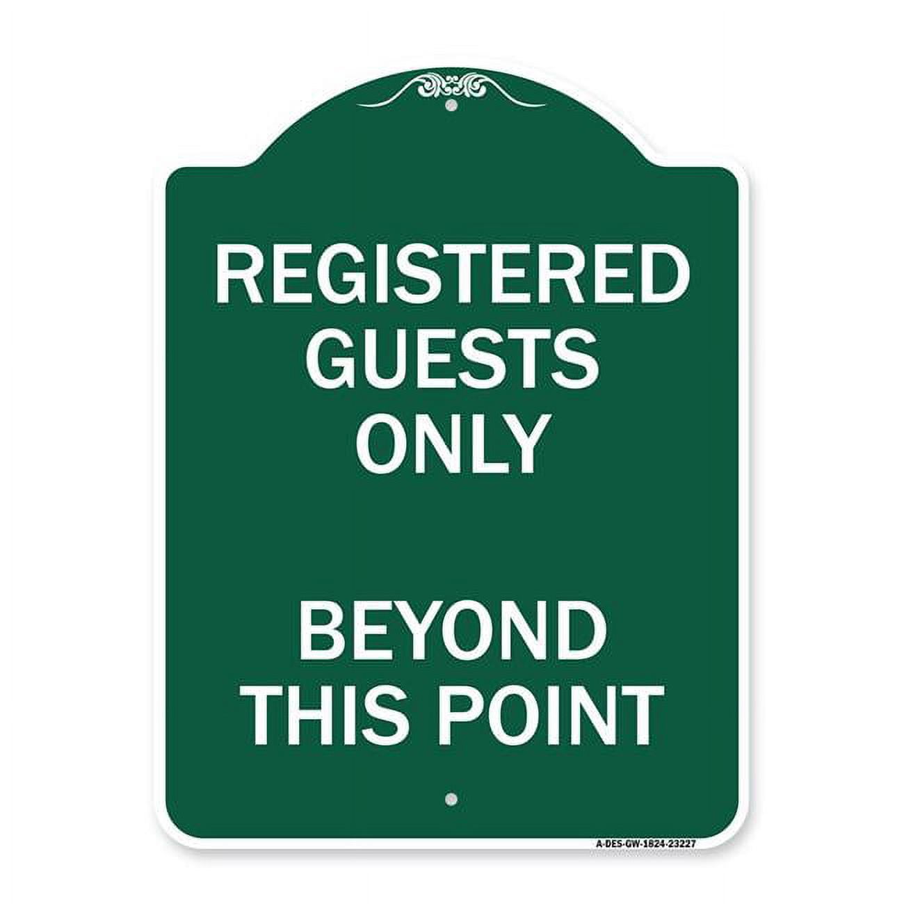 18 x 24 in. Designer Series Sign - Registered Guests Only Beyond This ...