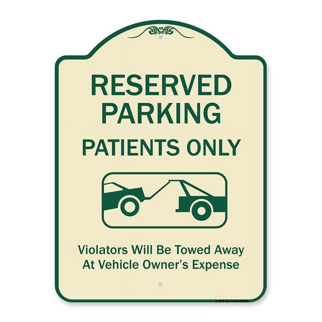 18 x 24 in. Designer Series Sign - Reserved Parking Patients Only ...