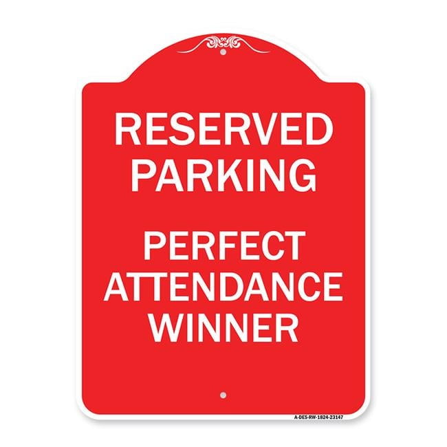 18 x 24 in. Designer Series Sign - Reserved Parking - Perfect ...