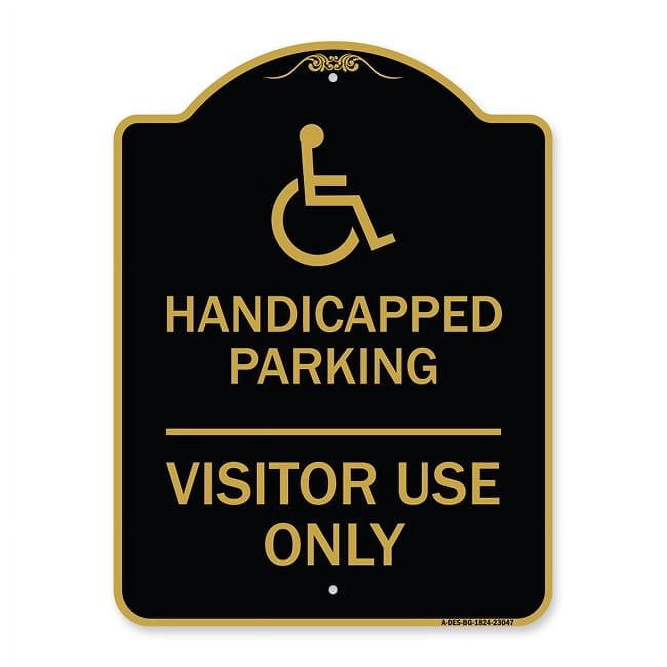 18 x 24 in. Designer Series Sign - Reserved Parking Sign Handicapped ...