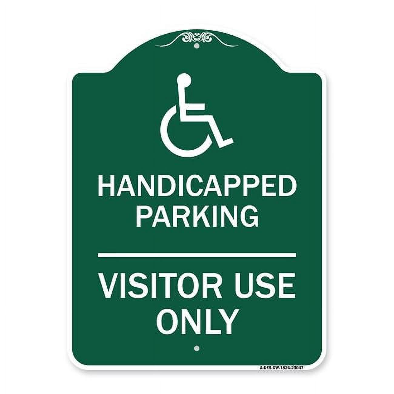 18 x 24 in. Designer Series Sign - Reserved Parking Sign Handicapped ...