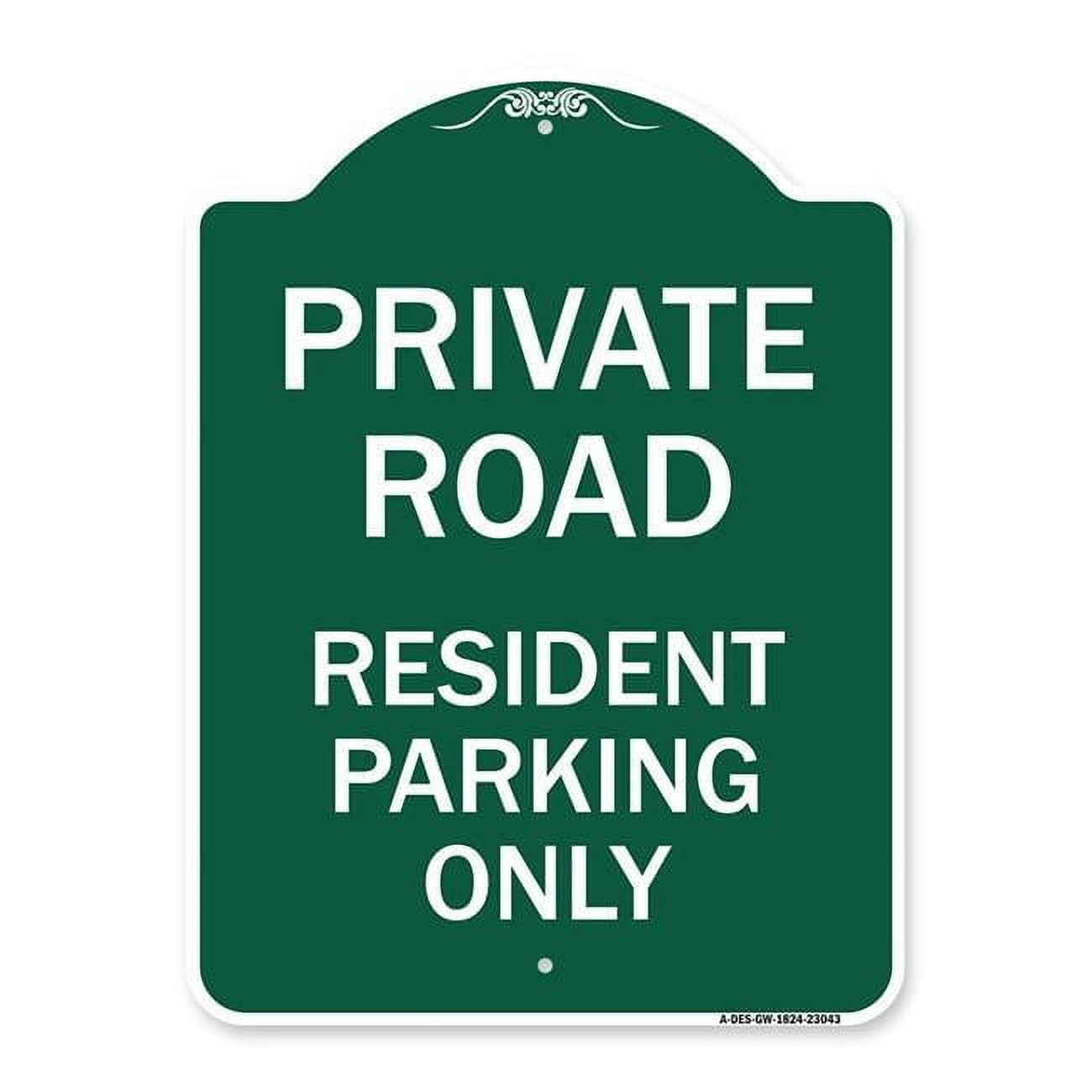 18 x 24 in. Designer Series Sign - Reserved Parking Sign Private Road ...