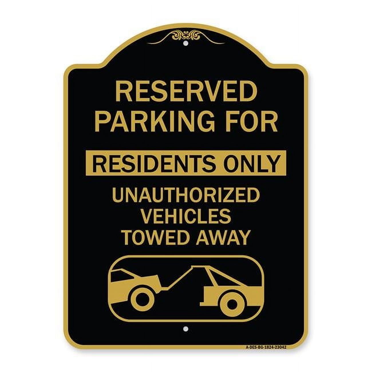 18 x 24 in. Designer Series Sign - Reserved Parking Sign Reserved ...