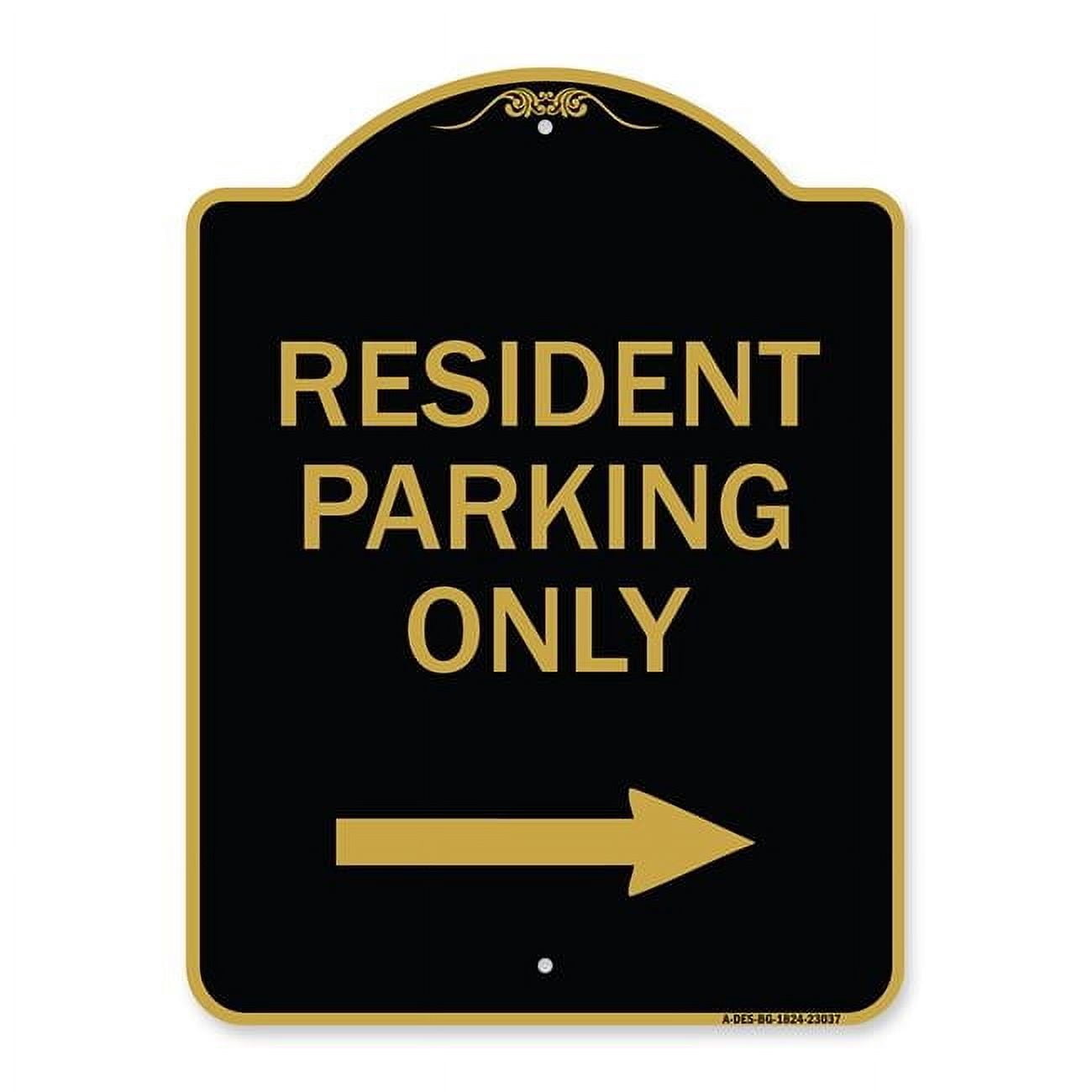 18 x 24 in. Designer Series Sign - Reserved Parking Sign Resident ...
